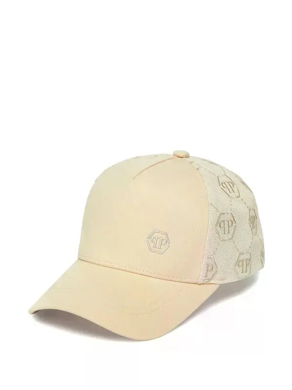 Philipp Plein Hexagon Plaque Cap - Neutrals