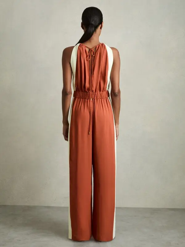 REISS Inez Color-block Rope-cord Jumpsuit