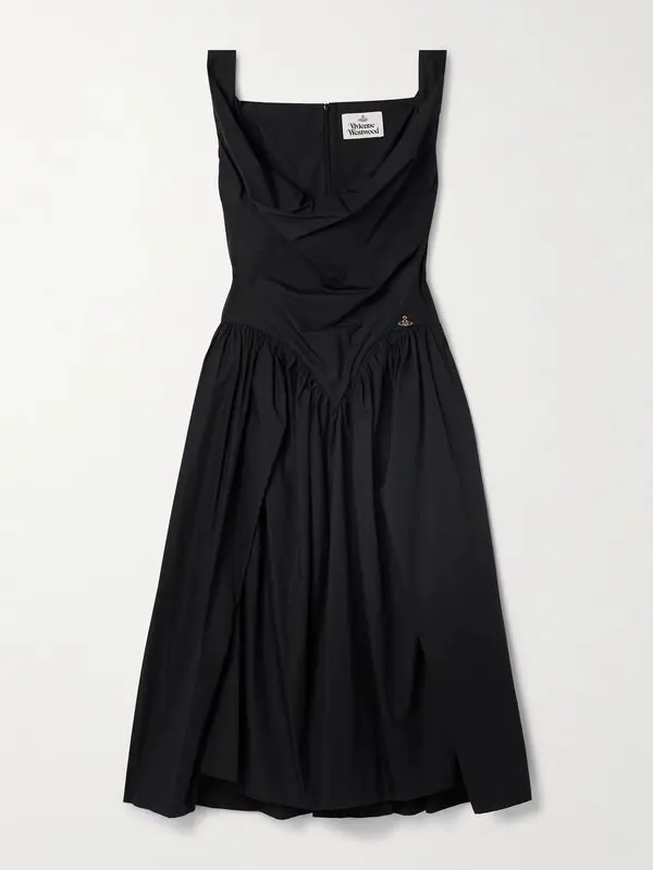 VIVIENNE WESTWOOD Sunday Gathered Midi Dress - Black
