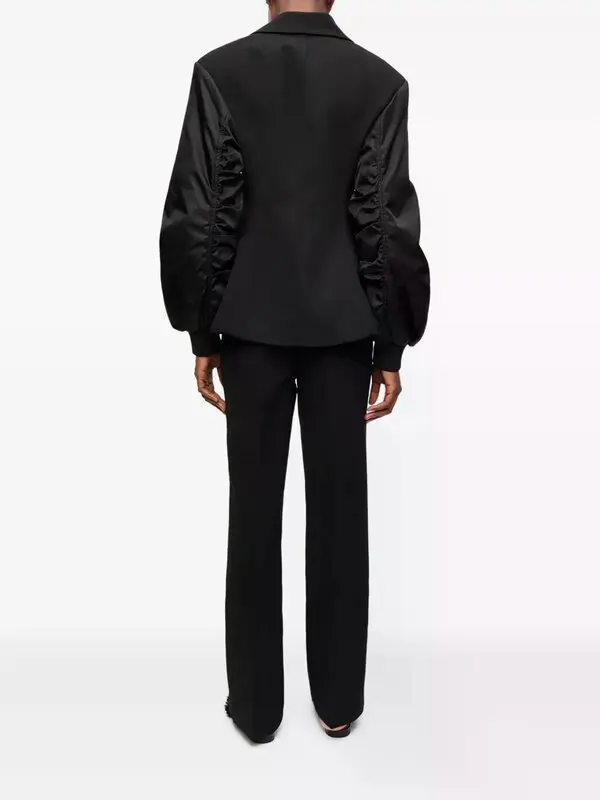 GANNI Contrast-sleeve Blazer