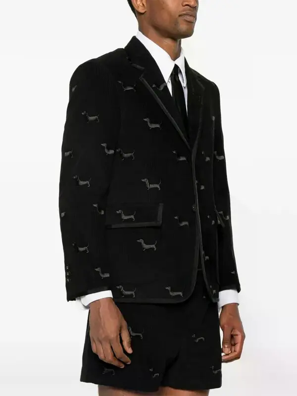 Thom Browne Hector-motif Corduroy Blazer