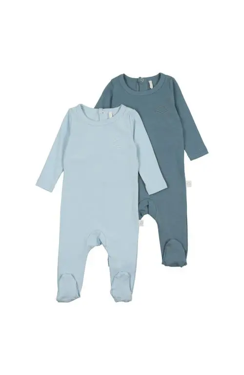 POUF 2-pack Baby Footies - Blue