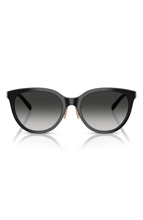 Tiffany & Co. 55mm Round Frame Sunglasses - Black/grey Gradient