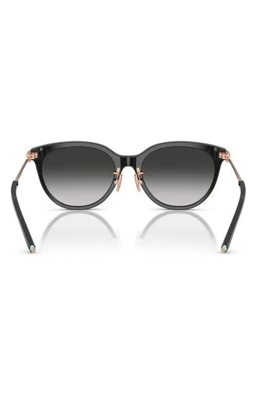 Tiffany & Co. 55mm Round Frame Sunglasses - Black/grey Gradient