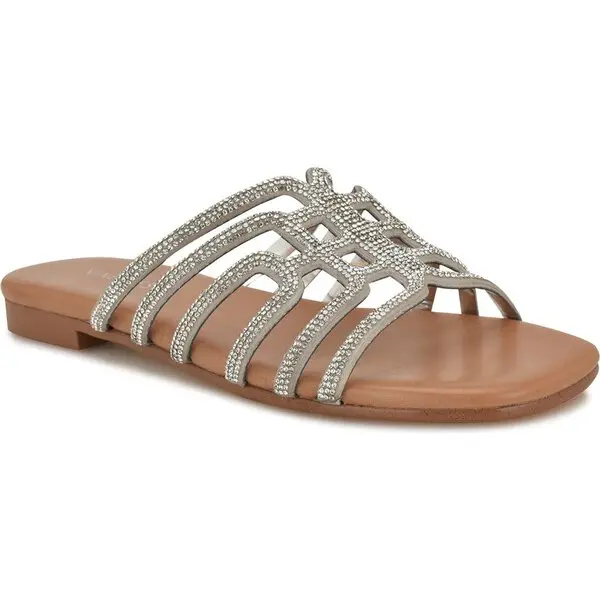 Nine West Timy Slide Sandal - Silver