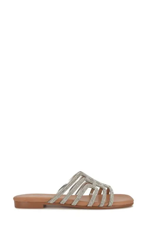 Nine West Timy Slide Sandal - Silver