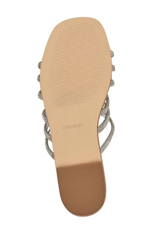 Nine West Timy Slide Sandal - Silver
