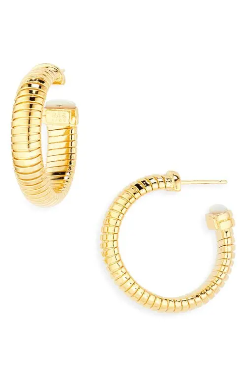 Gas Bijoux Antigone Hoop Earrings - Gold/ Mop