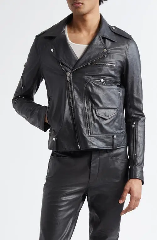 Rick Owens Hollywood Bauhaus Stooges Leather Jacket - Black