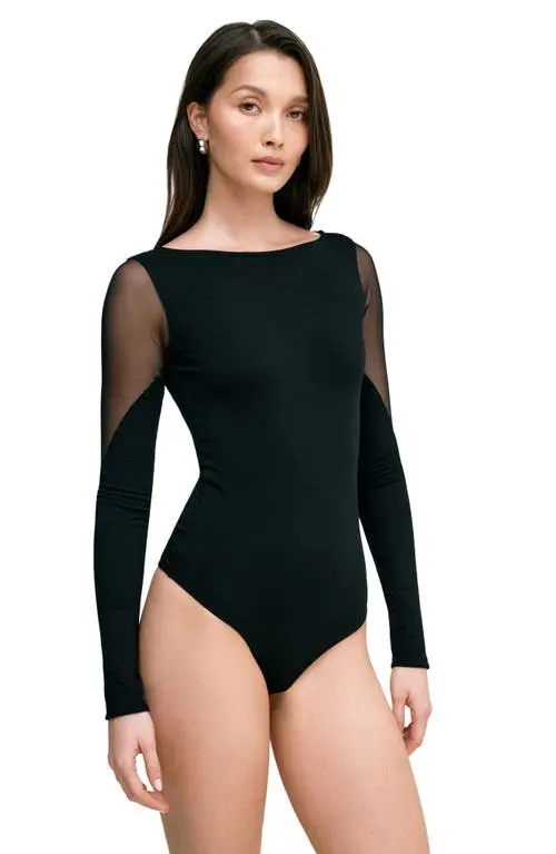 MARCELLA Adella Mesh Accent Bodysuit