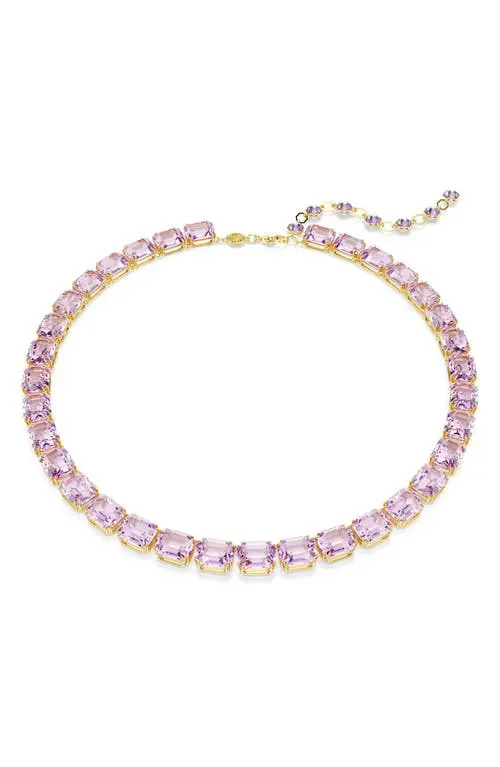 SWAROVSKI Millenia Crystal Tennis Necklace - Purple