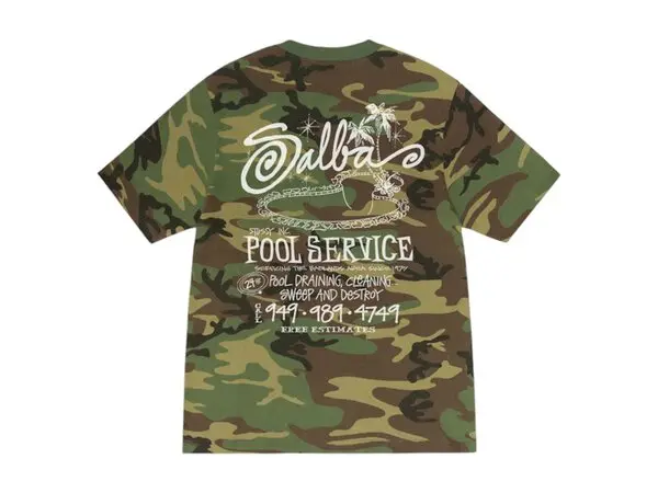 StÜssy Pool Service Pigment Dyed Tee Shirt - Camo