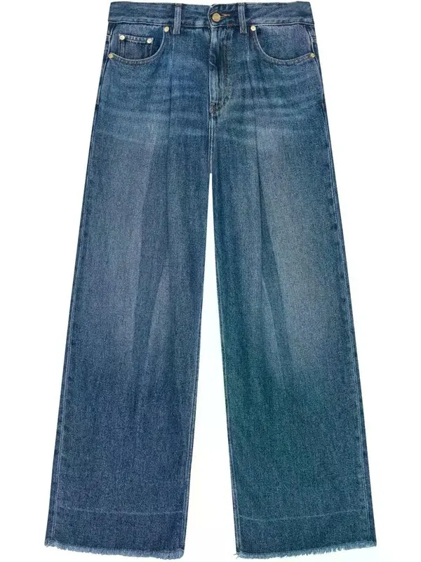 GANNI Appliqué Wide-leg Jeans
