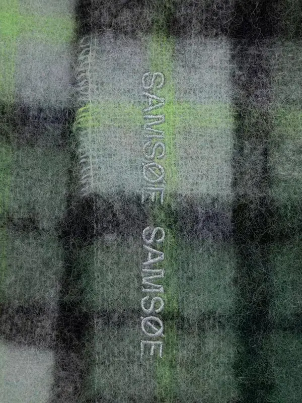 SAMSOE SAMSOE Logo-embroidered Scarf