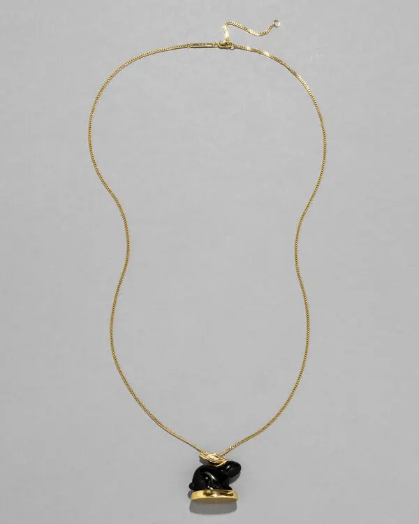 Alexis Bittar Bunny Pendant Necklace - Obsidian