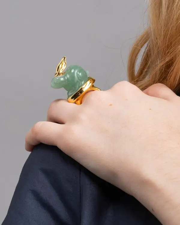 Alexis Bittar Bunny Cocktail Ring - Aventurine