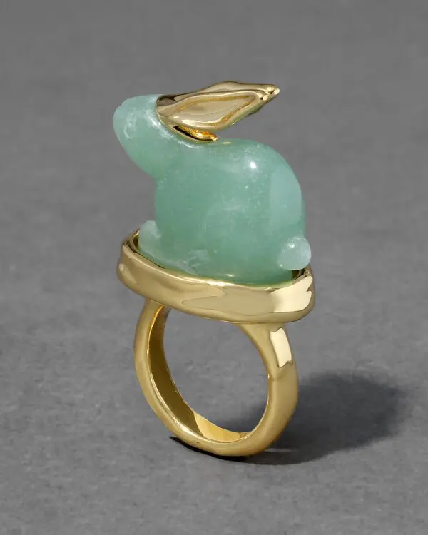 Alexis Bittar Bunny Cocktail Ring - Aventurine