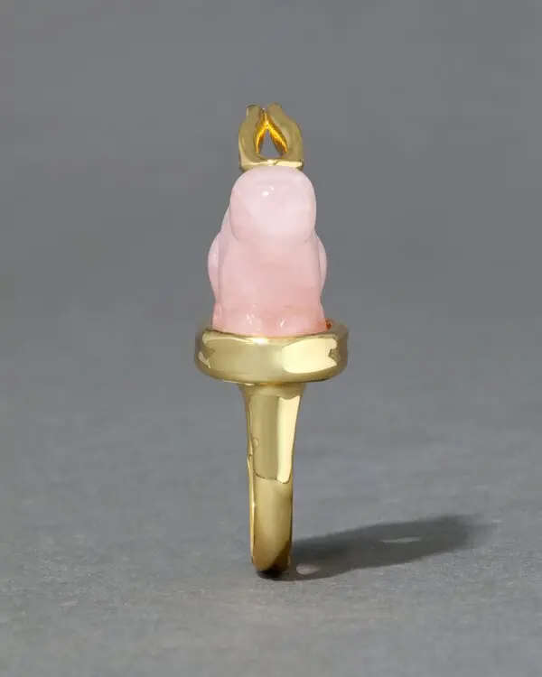 Alexis Bittar Bunny Cocktail Ring - Rose Quartz