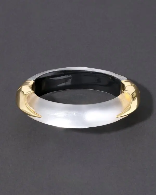 Alexis Bittar Lucite Claw Hinge Bracelet - Silver