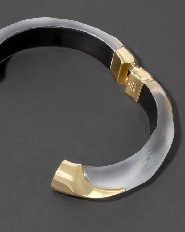 Alexis Bittar Lucite Claw Hinge Bracelet - Silver