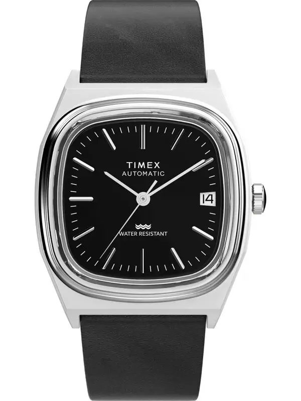 TIMEX 34mm Automatic Strap Watch - Black