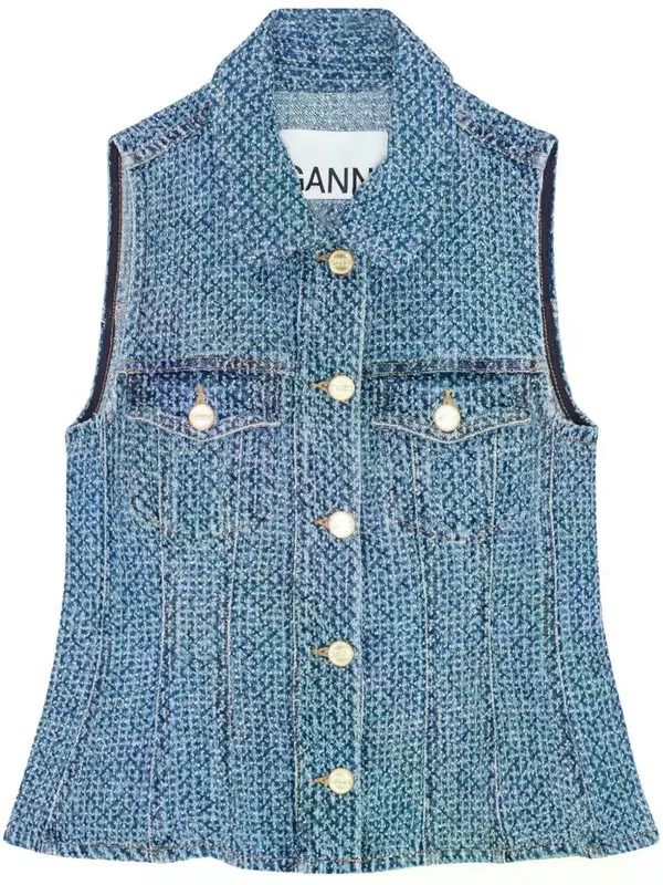 GANNI Tweed Shirt