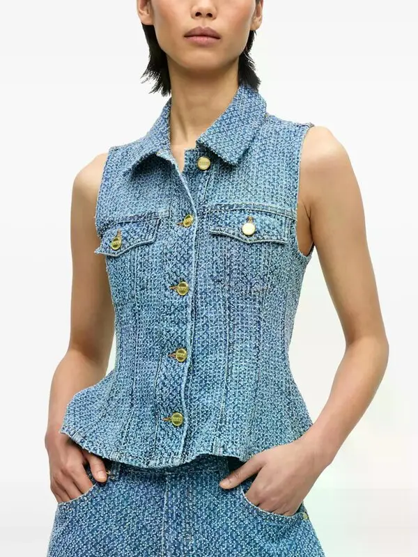 GANNI Tweed Shirt