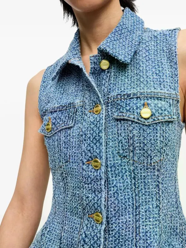 GANNI Tweed Shirt