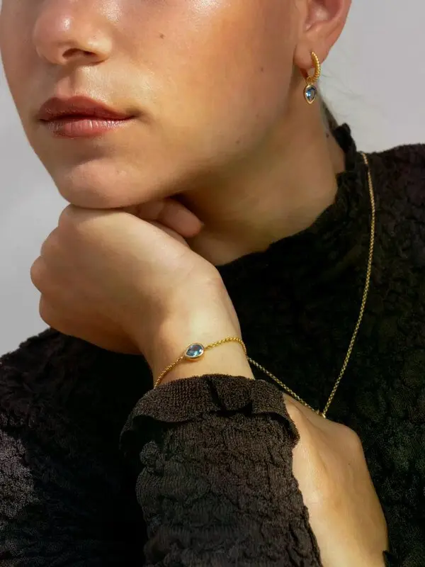 DOWER & HALL Pear Chain Bracelet - Gold