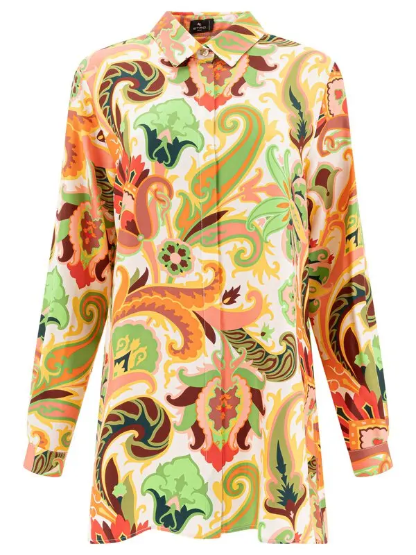 Etro Silk Paisley Shirt - Green