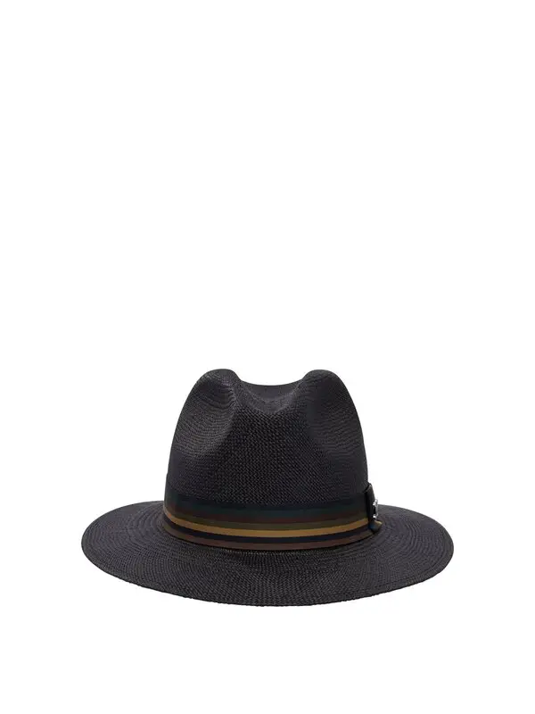 Max Mara Wide-brim Panama Hat - Black
