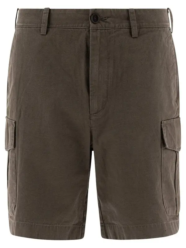 VIN CE. Cotton-linen Cargo Shorts