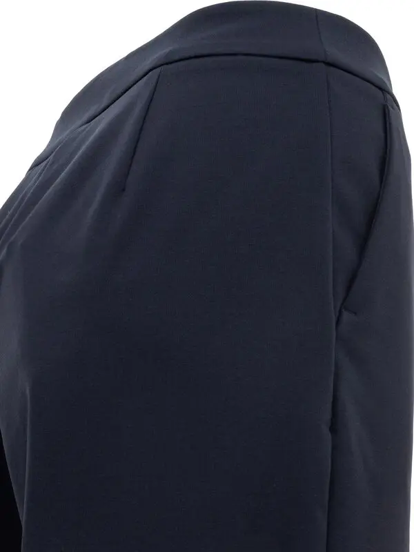 Max Mara Straight-leg Technical Cotton Jersey Trousers - Blue