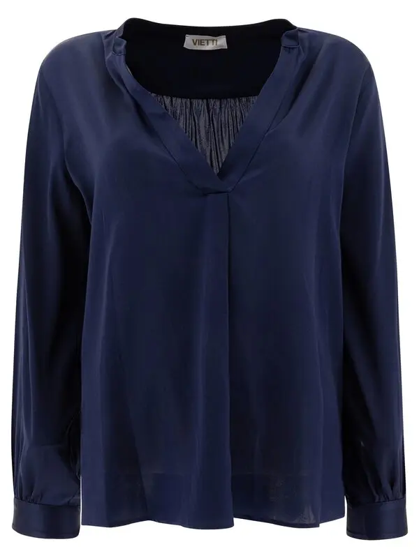 F.IT Silk Blend Shirt - Blue