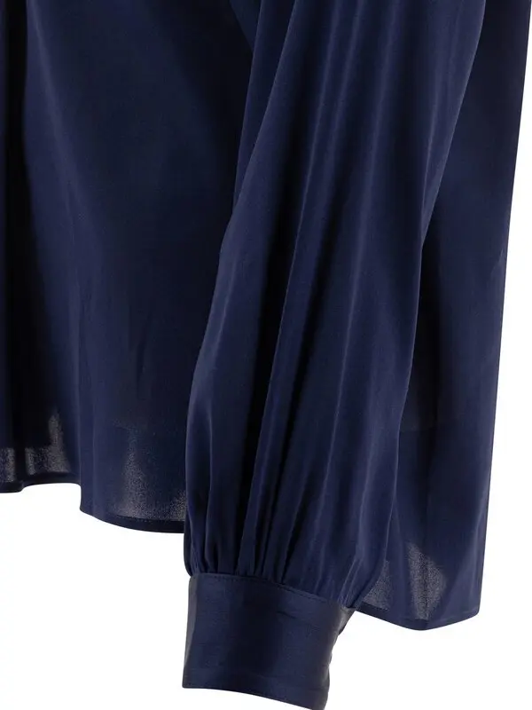 F.IT Silk Blend Shirt - Blue