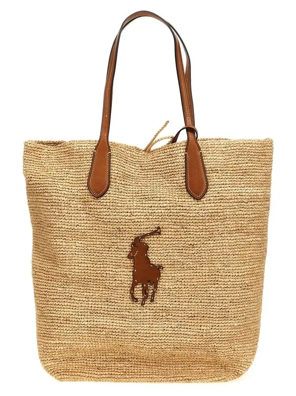 Polo Ralph Lauren Raffia Shopping Bag - Brown