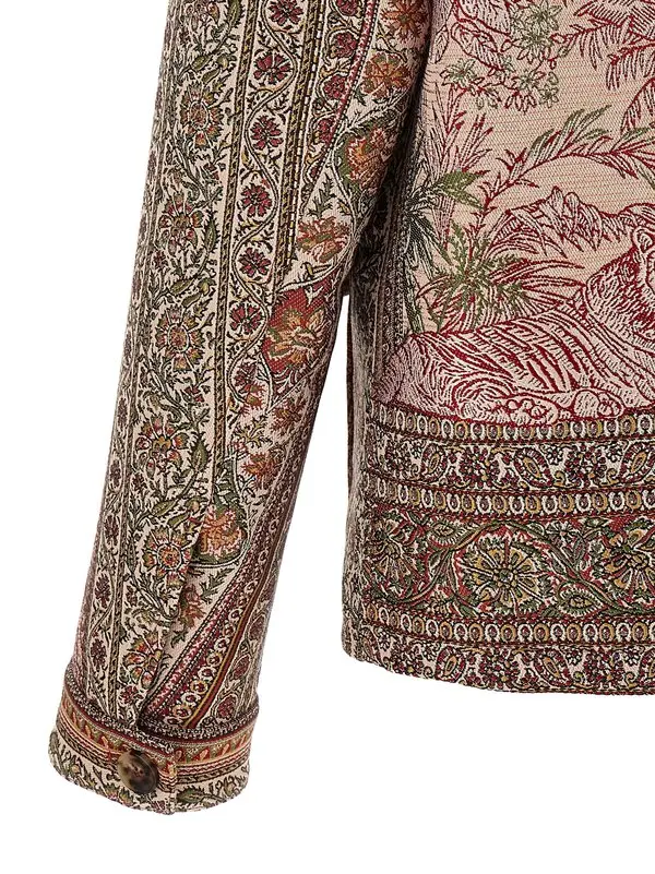 Etro Balmacaan Neck Overshirt - Multicolor
