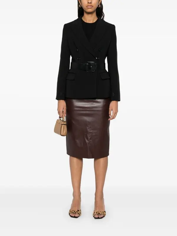 Elisabetta Franchi Double-breasted Jacket - Black