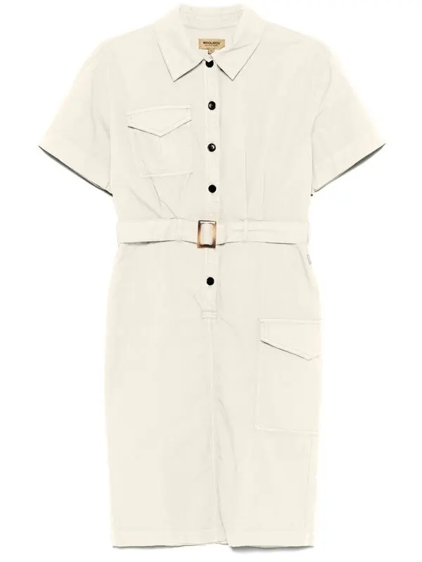 Woolrich Cotton Shirt Dress - Beige