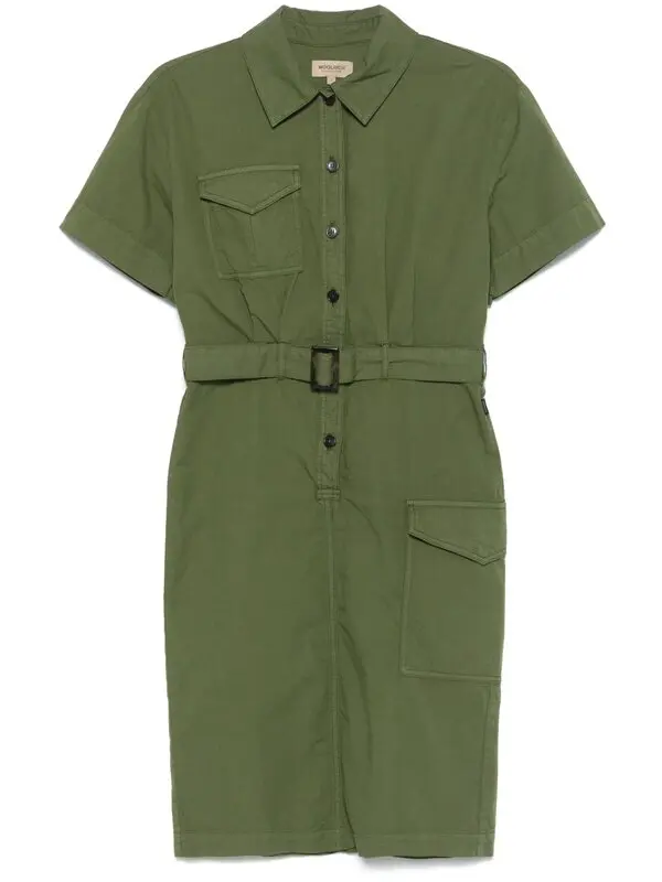 Woolrich Cotton Shirt Dress - Green