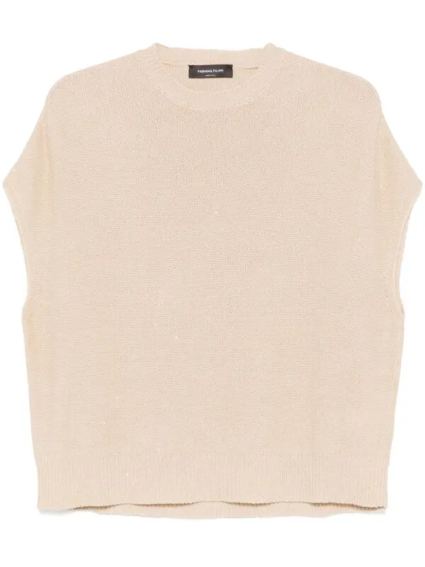 Fabiana Filippi Linen-blend Sweater - Beige