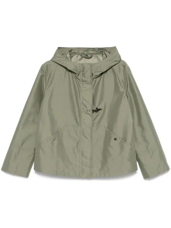 FAY Short Parka Coat - Green