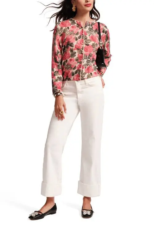 FRANCES VALENTINE Smarty Cuffed Jeans - White