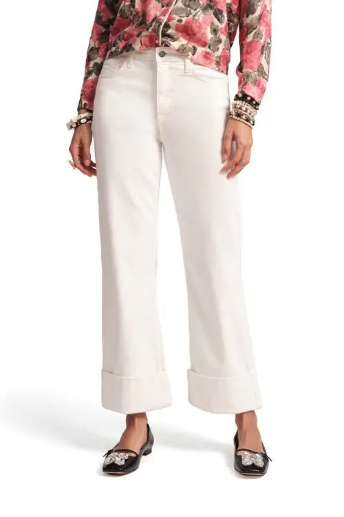 FRANCES VALENTINE Smarty Cuffed Jeans - White