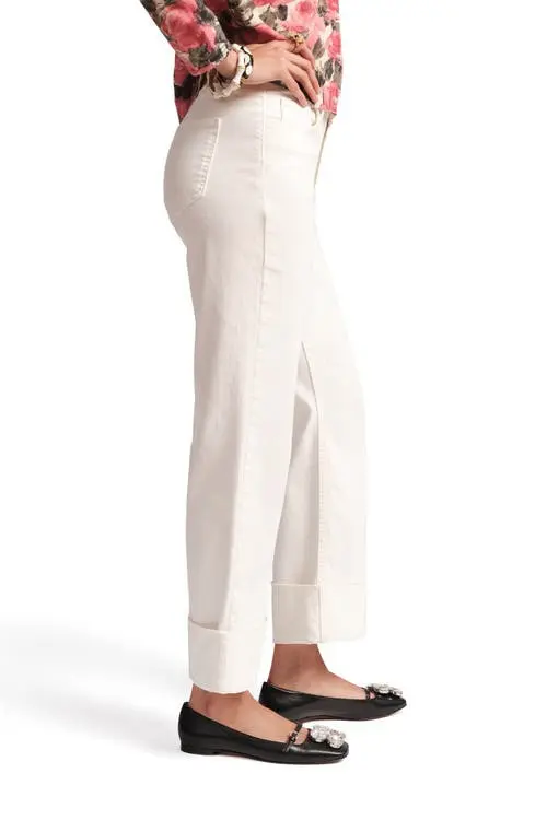 FRANCES VALENTINE Smarty Cuffed Jeans - White