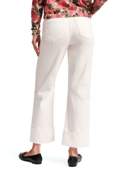 FRANCES VALENTINE Smarty Cuffed Jeans - White
