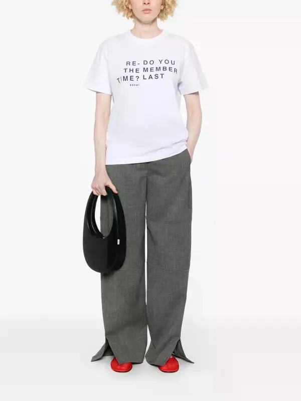 Sacai Flocked Slogan T-shirt