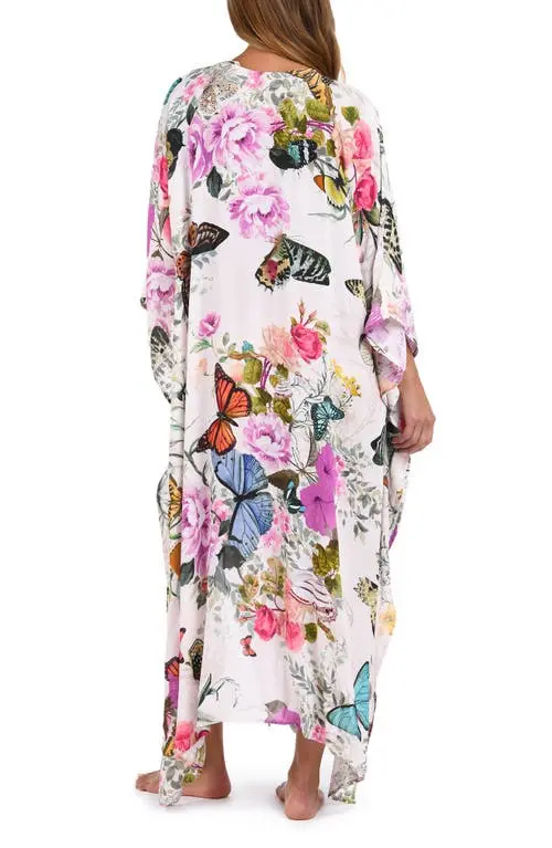 L'Agence Kara Butterfly Print Cover-up Wrap