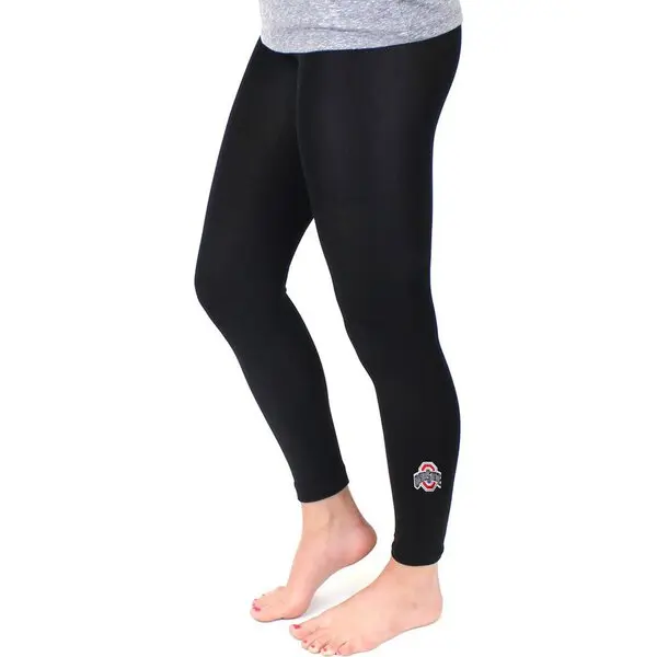 ZOOZATZ Ohio State Buckeyes Fleece Leggings - Black