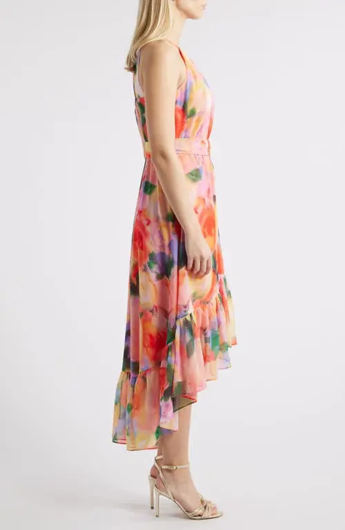 Vince Camuto Floral High-low Chiffon Dress
